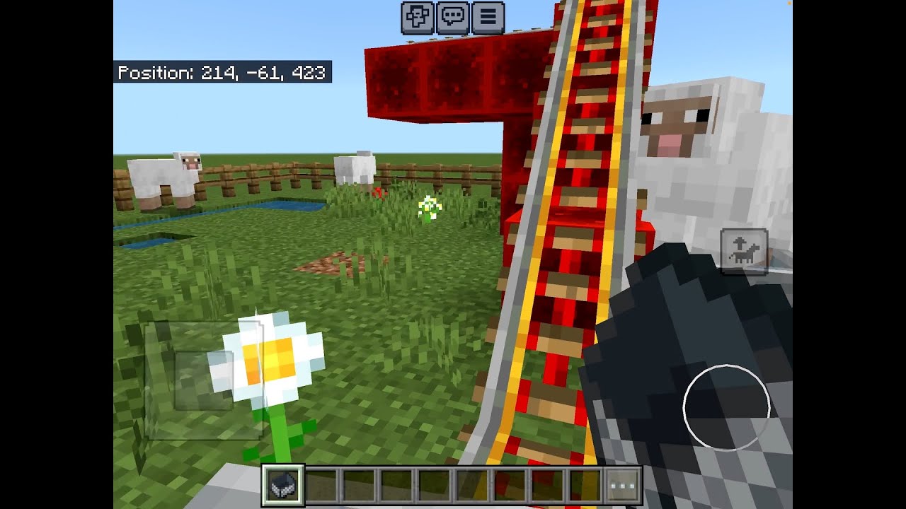Riding the cute sheep redstone rollercoaster - Minecraft Pocket Edition ...