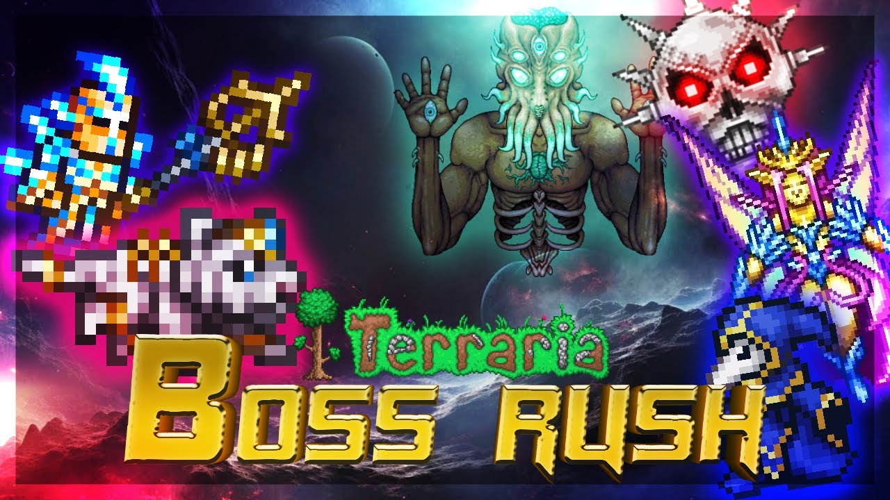 Terraria Boss Rush: Desert Tiger Staff VS All Bosses - YouTube