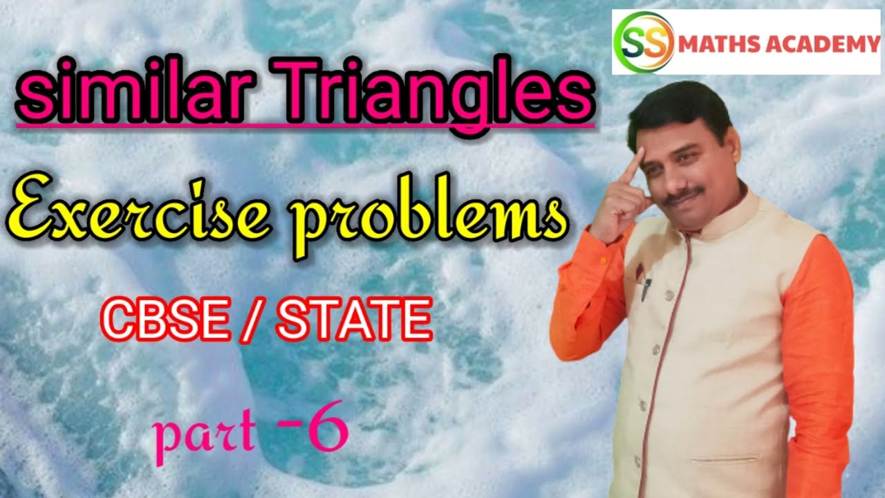 similar triangles class 10| similar triangles exercise problems | CBSE ...