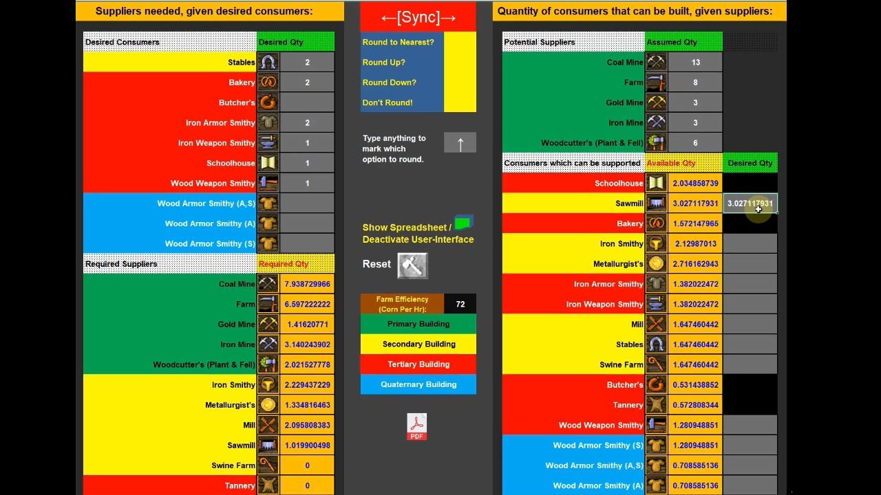 Building Quantity-Ratio Tool (To become a better builder) - Knights and ...