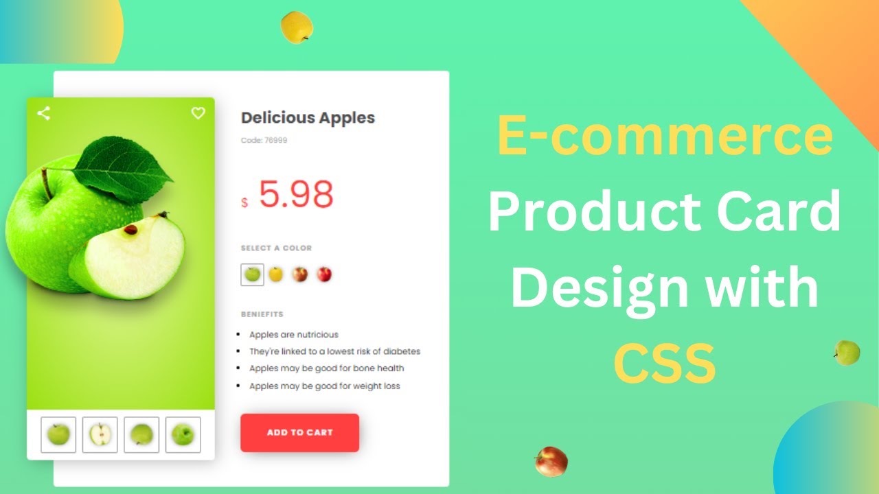 Create E-commerce Product Card With CSS - YouTube