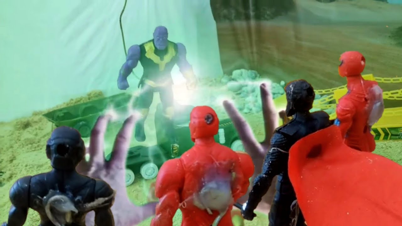 THANOS VS IRON MAN VS SPIDERMAN VS ANT MAN VS THOR #trukoleng # ...