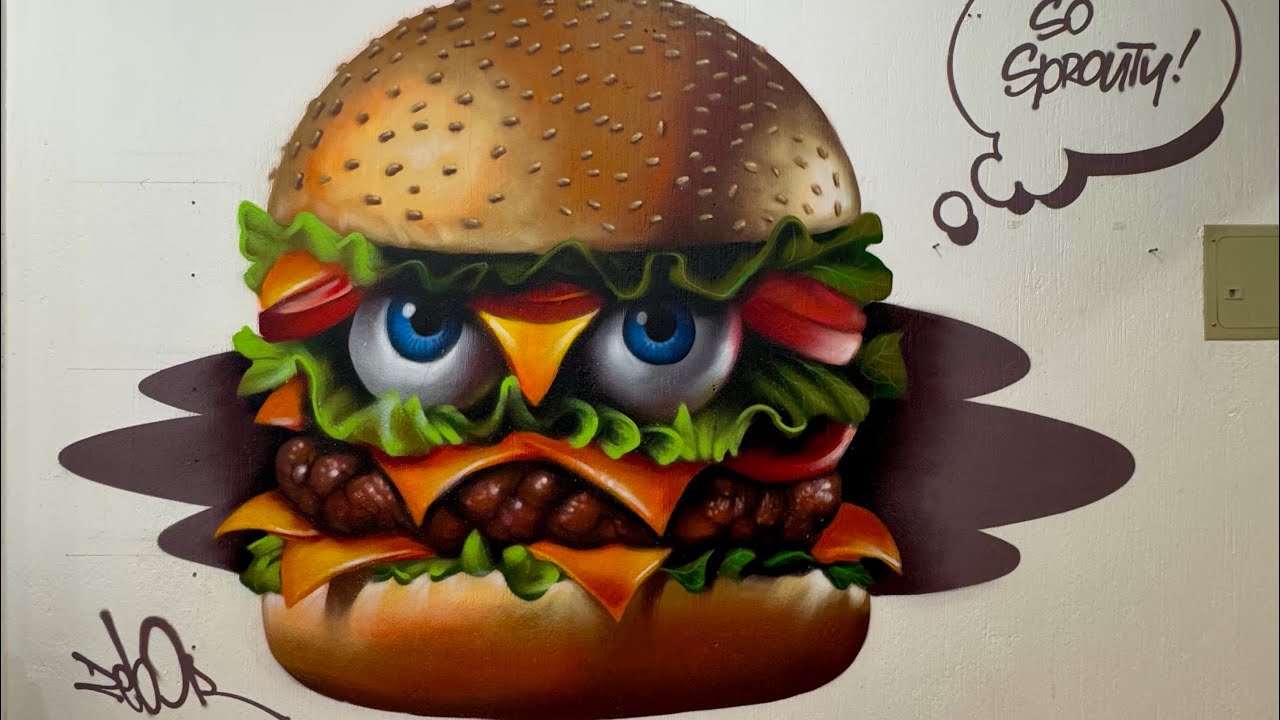 Mural Burger for Sprout Bacolod City Philippines - YouTube
