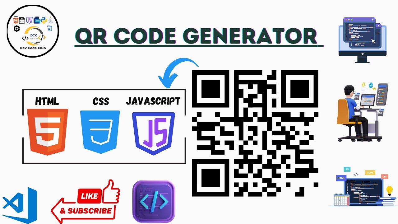 How to create QR Code Generator In HTML CSS AND JAVASCRIPT #coding #programming #code # ...