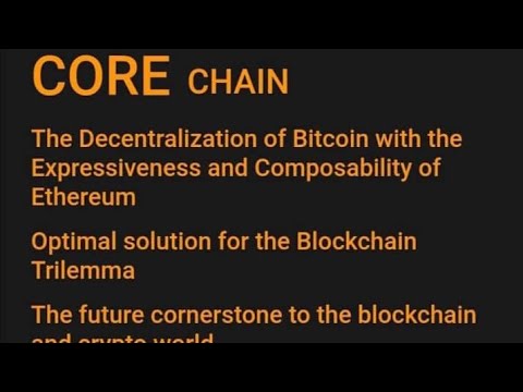 Core Chain : comment Core se compare t'il a bitcoin ? - YouTube
