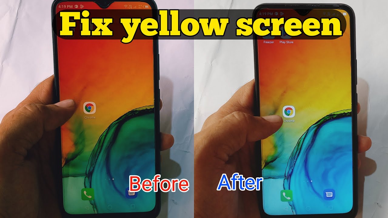 Fix Android phone yellow screen in just 1 minute - YouTube