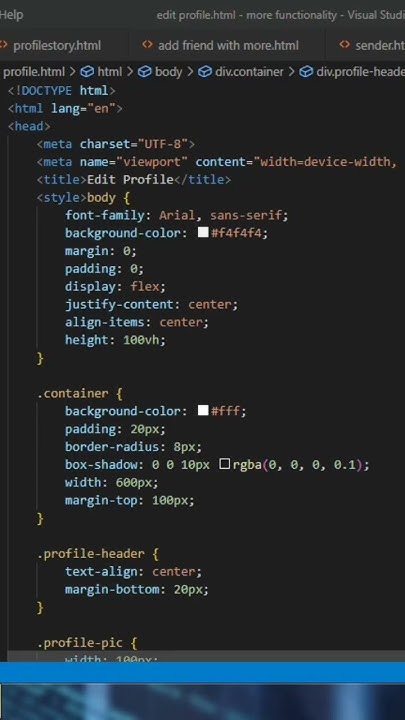 Create a Instagram edit profile page using Html css javascript #html # ...