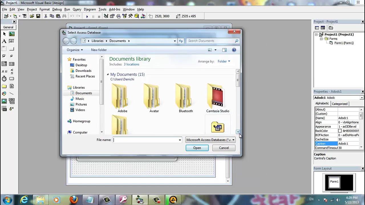 Tutorial Koneksi Ms. Access ke Visual Basic 6.0 ADODC - YouTube