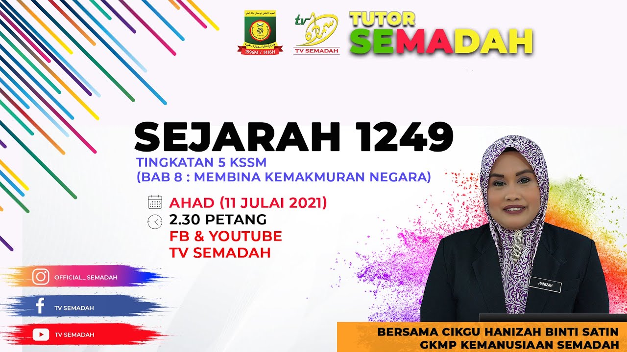 Tutor SEMADAH Sejarah Bab 8 "Membina Kemakmuran Negara" - YouTube