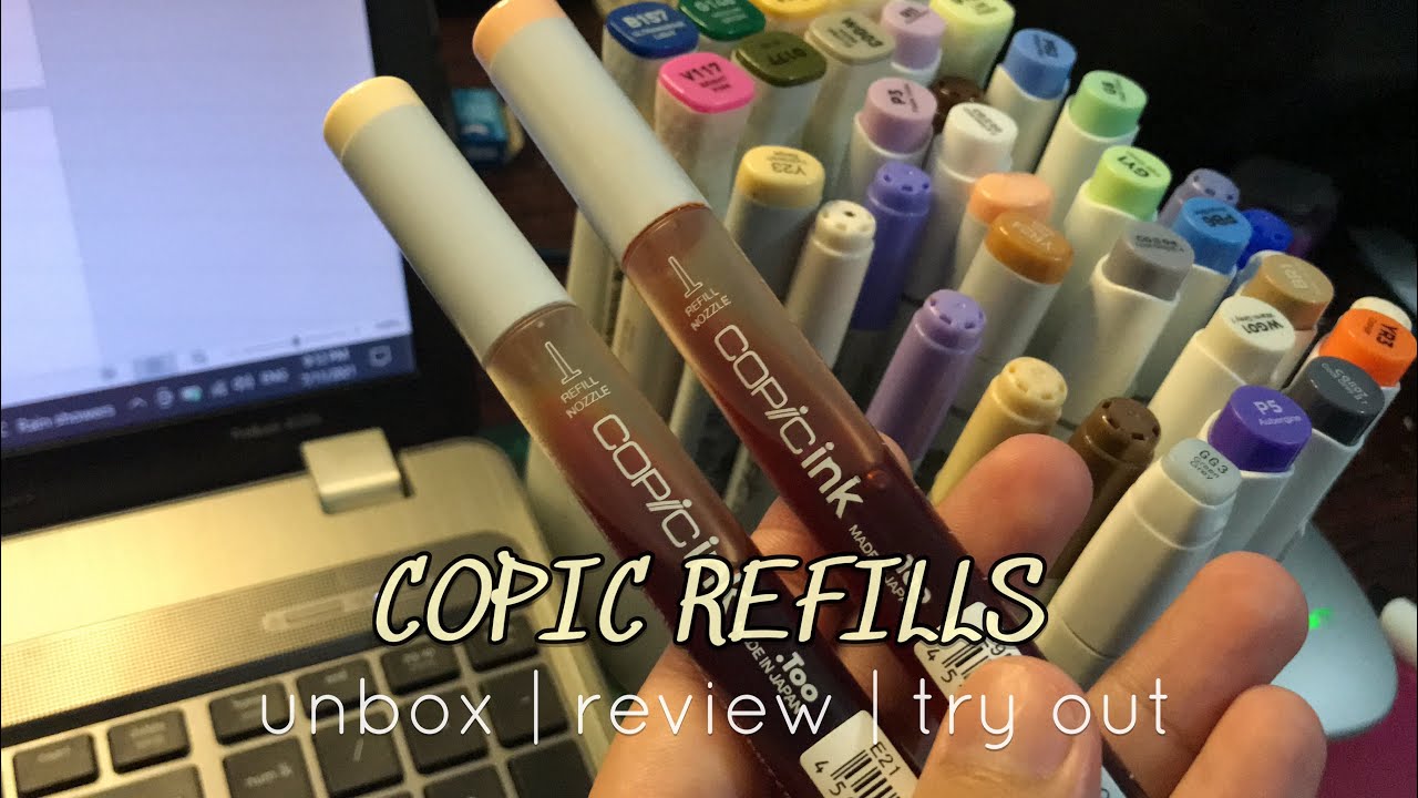 Copic Ink Refills | Unbox, Review and how to refill! | Shopee - YouTube