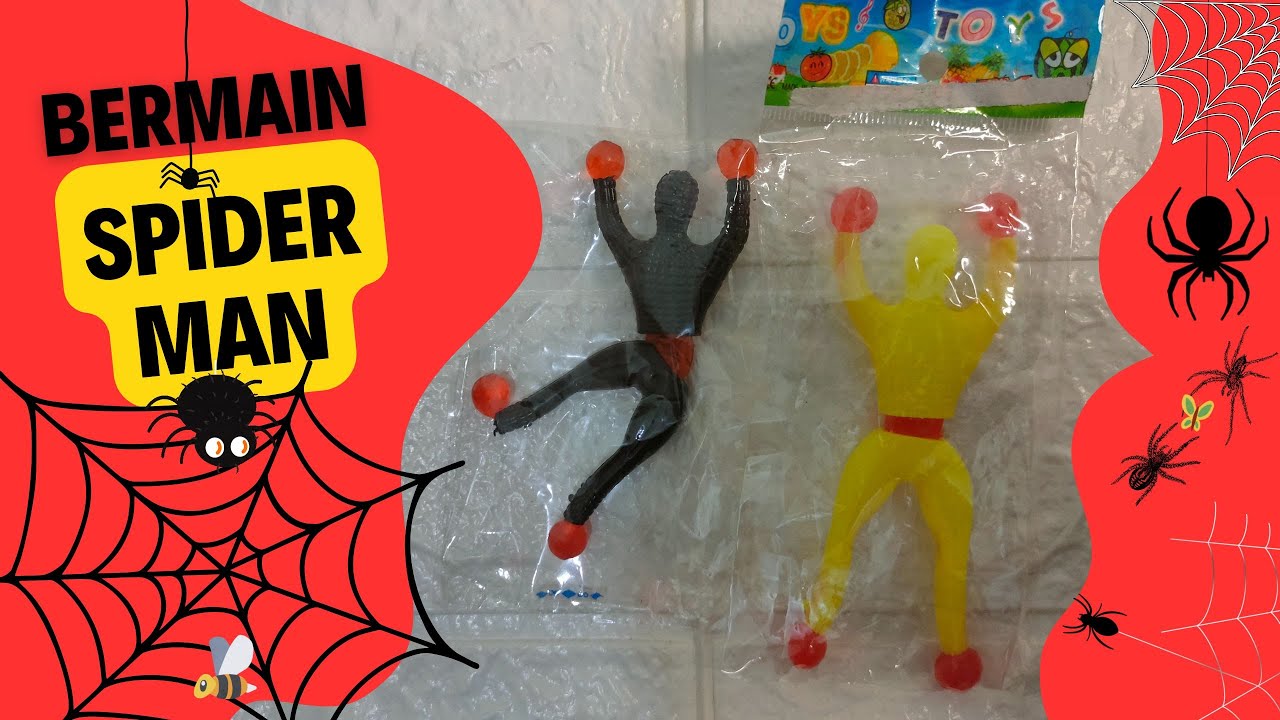 Bermain mainan spiderman bisa nempel di gedung-gedung tinggi #spiderman ...