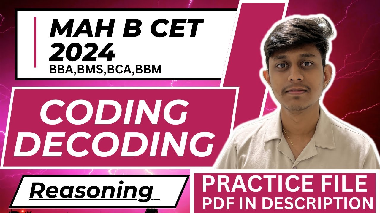 Coding Decoding Reasoning Mah B Cet 2024 Bms Bba Bbm Bca Youtube