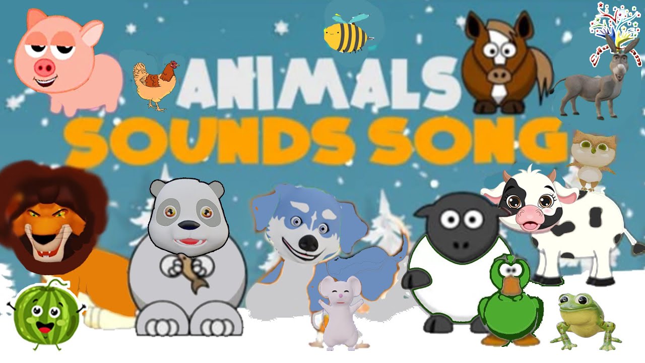 The Animal Sound Songs ACAJ| Colors animal sounds || Kids Song ...