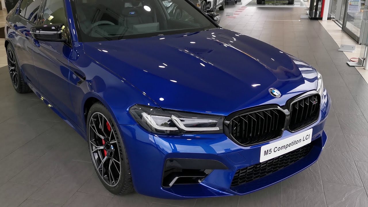 M5 Competition LCI Walk Around, Marina Bay Blue - YouTube