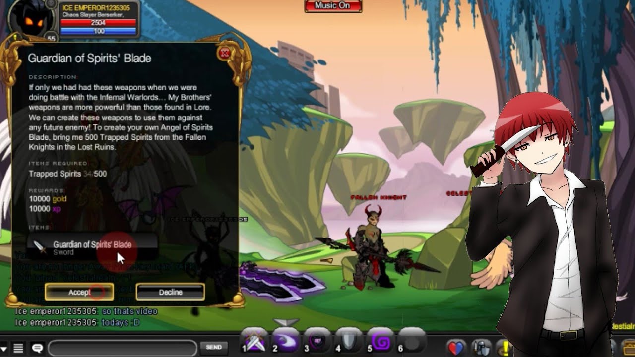 Guardian of Sprits' Blade (Quest) | AQW - YouTube
