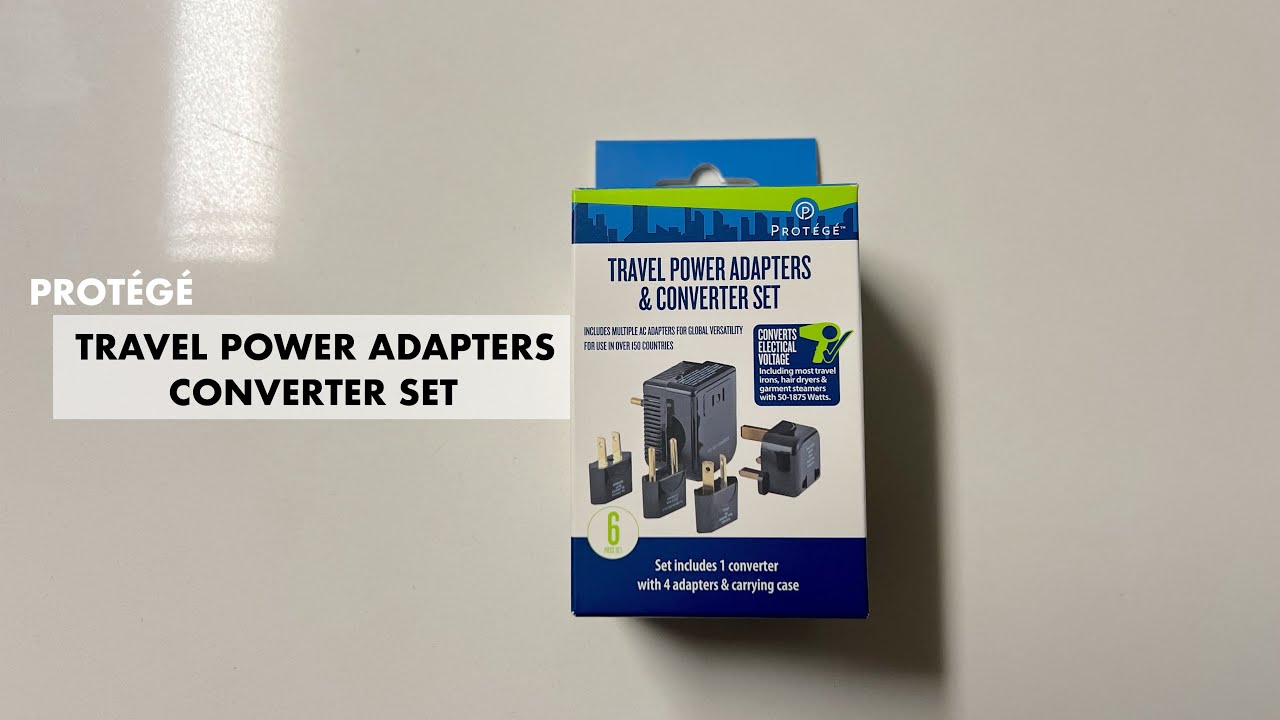 PROTÉGÉ TRAVEL POWER ADAPTERS & CONVERTER SET UNBOXING AND CLOSER LOOK ...