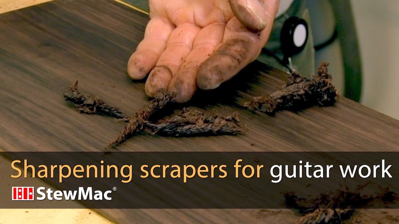 Link Van Cleave: sharpening scrapers for guitar work - YouTube
