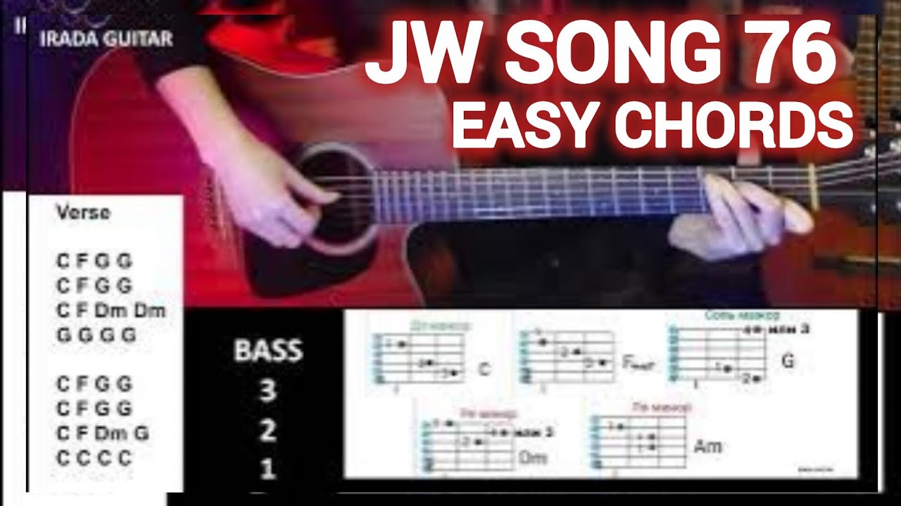 JW SONG 76 - EASY GUITAR CHORDS - YouTube