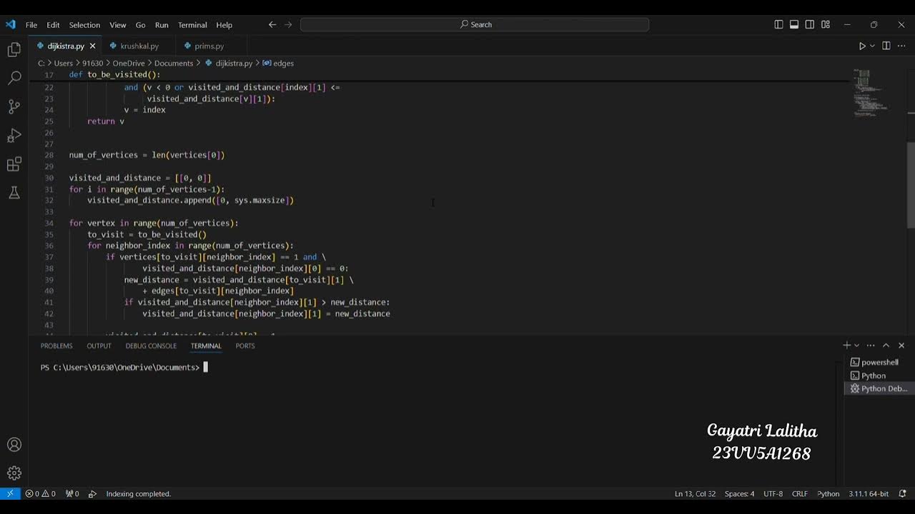 Dijkstra's Algorithm | DAA | python code - YouTube