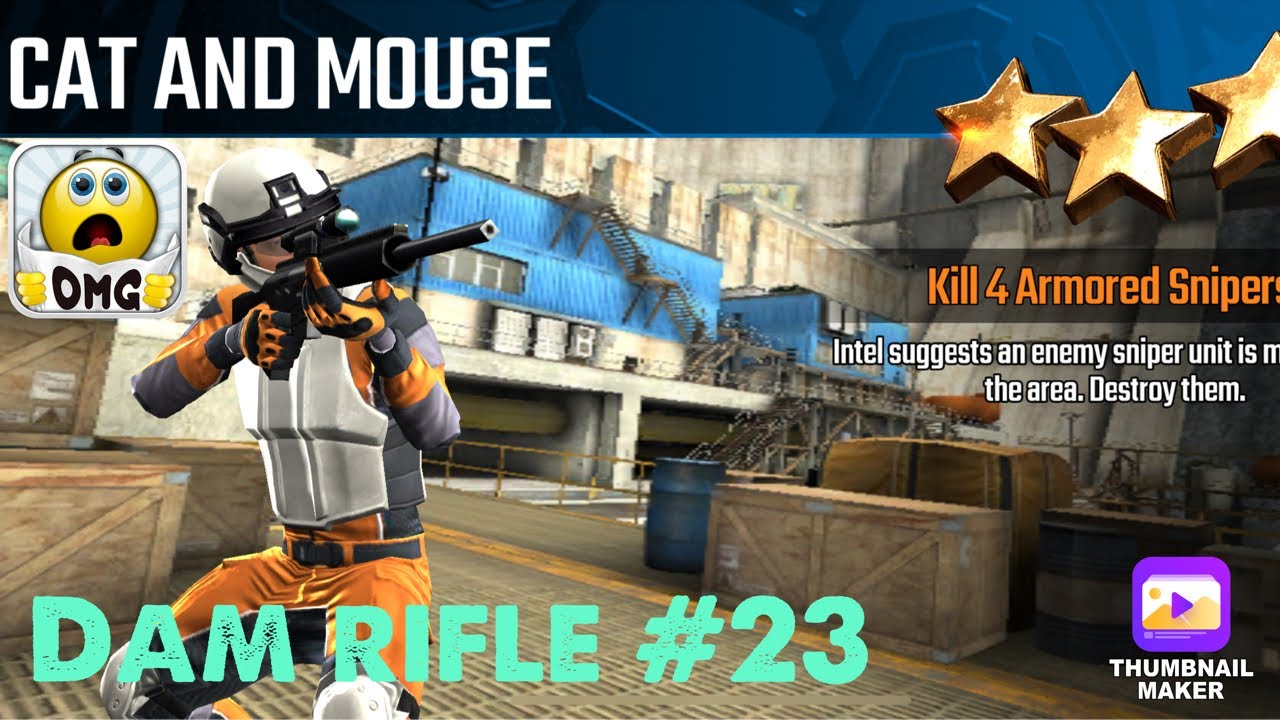 Cat and Mouse,Sniper Strike Special Ops mission #23- Dam (rifle/zone 15 ...