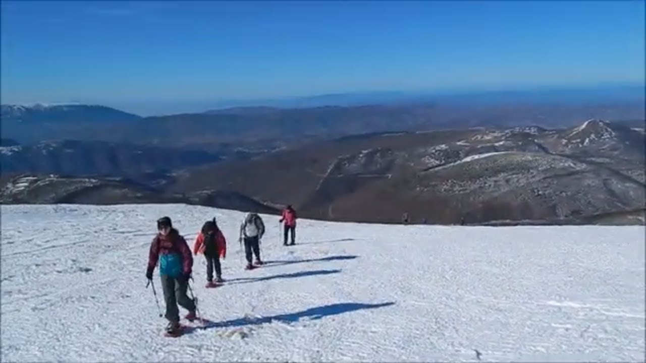 Ciaspolata sul Monte Pennino - YouTube