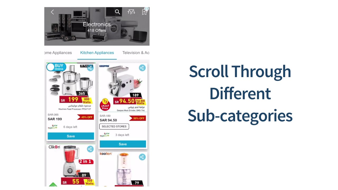 Browsing offers by 'category' on ClicFlyer - YouTube