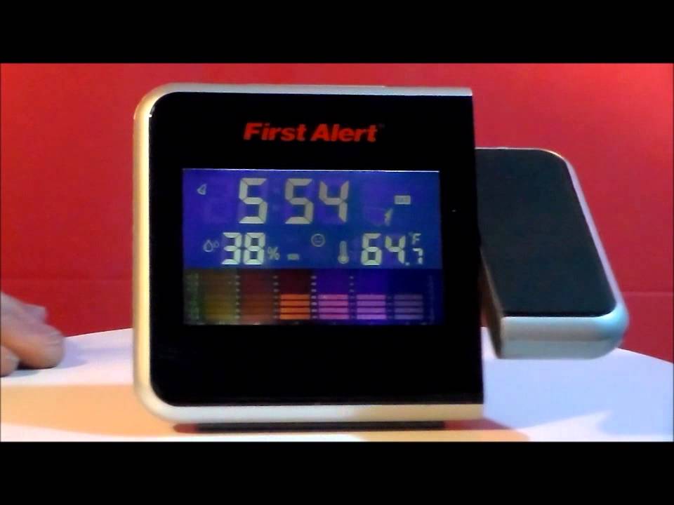 First Alert SFA2200 Projection Alarm Clock - YouTube