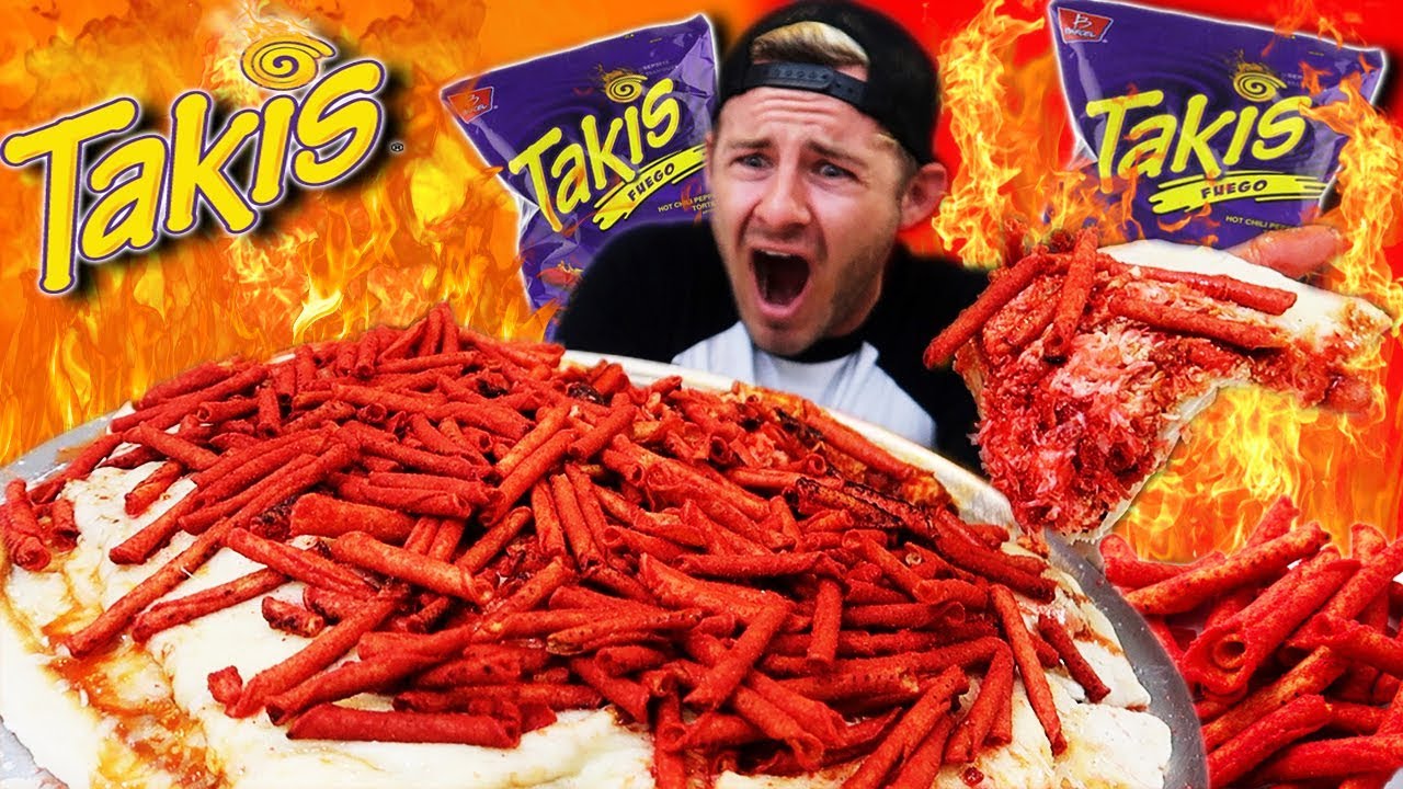 THE TREMENDOUS TAKIS PIZZA CHALLENGE (12,000+ CALORIES) - YouTube