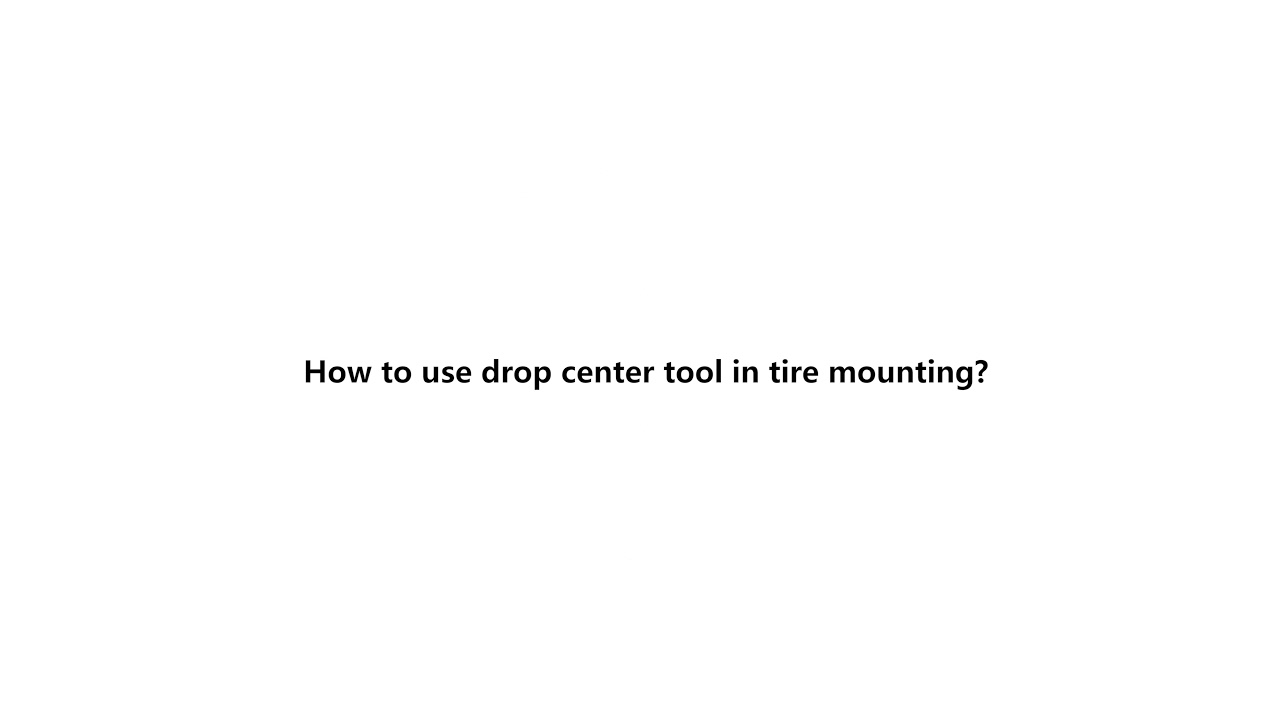 How to use drop center tool in tire mounting? - YouTube