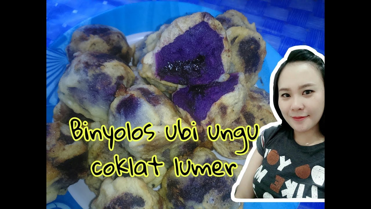 Resep Binyolos ubi ungu coklat lumer - YouTube