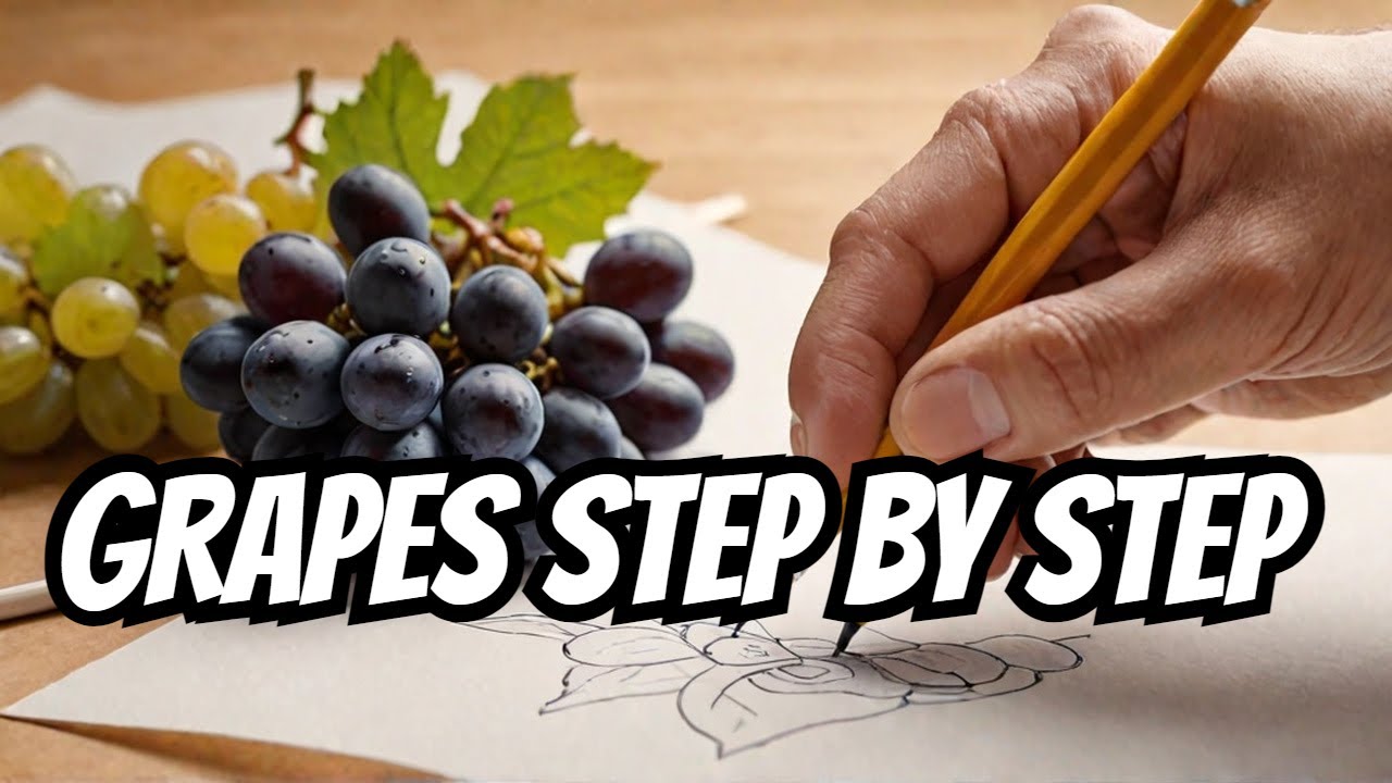 How To Draw Grapes Step By Step 🍇 Grapes Drawing Easy - YouTube
