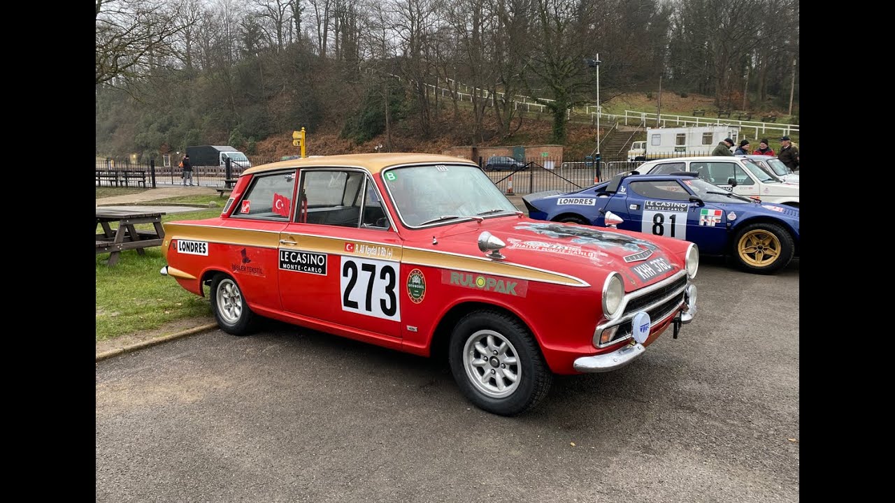 Monte Carlo Historique start at Brooklands - The 1965 Cortina GT - YouTube