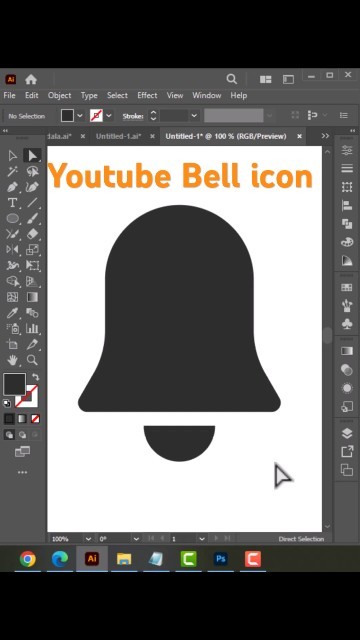Youtube Bell icon / How to make youtube bell icon in illustrator - YouTube