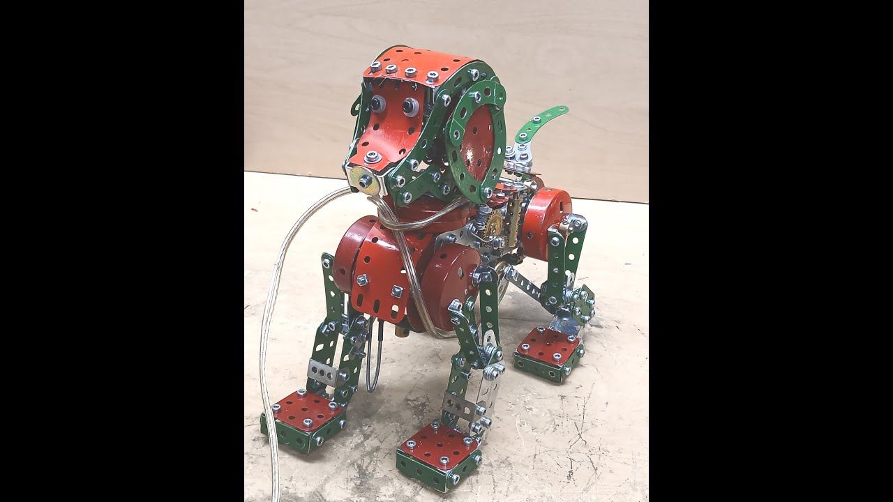 Fabian's Astro Dog in red, green and zinc Meccano - YouTube