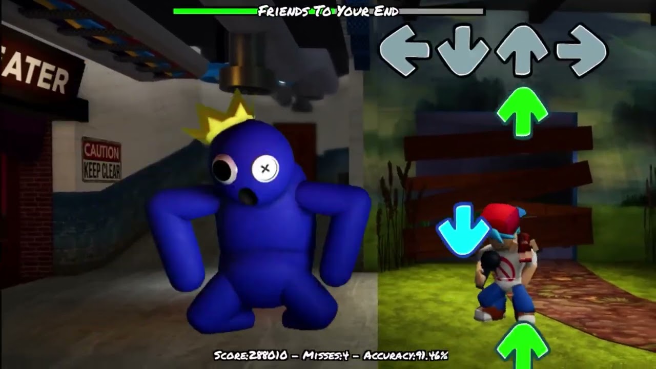 fnf rainbow friends but pink yellow and red join in - YouTube