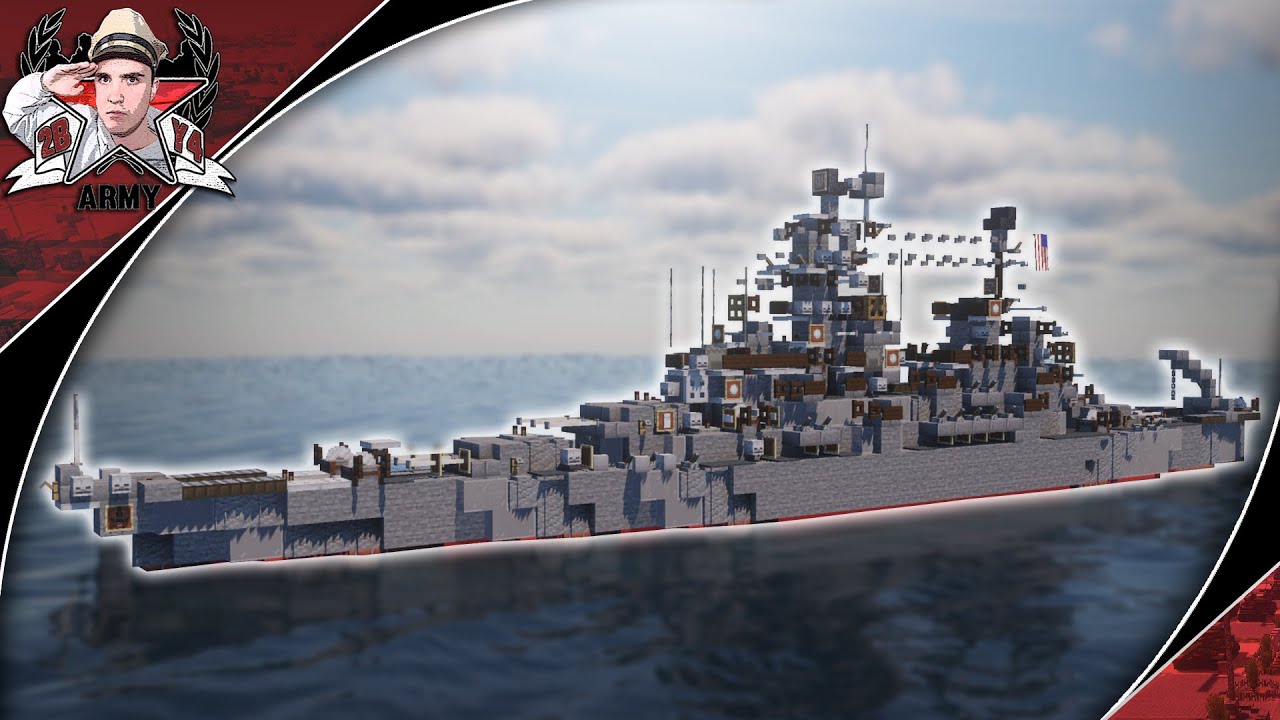 Minecraft: WW2 USS Iowa | Iowa-Class Battleship Tutorial - YouTube