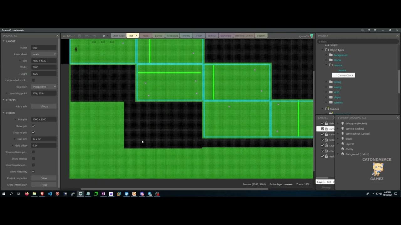 Construct 3 Game: The Rise of Kenji Saigara Devlog adding new camera behavior pt 3 - YouTube