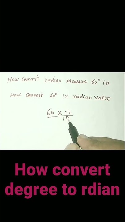 how convert angle into radian and radian into angle #shorts - YouTube