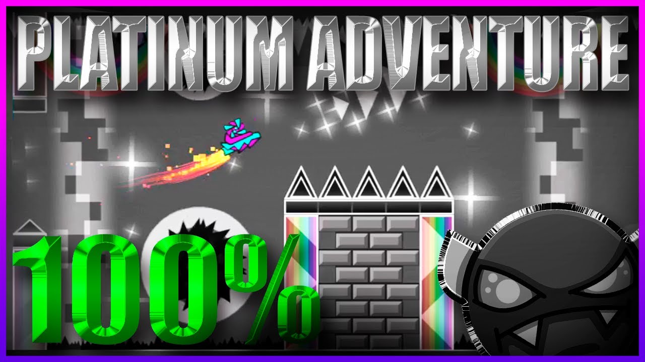 Platinum Adventure [100%]🔥🔥🥳 | Easy Demon | Geometry Dash - YouTube