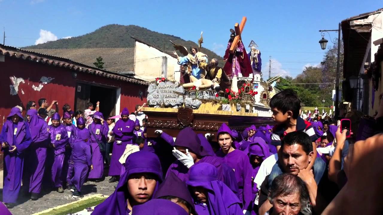 Lenten procession in Antigua - YouTube
