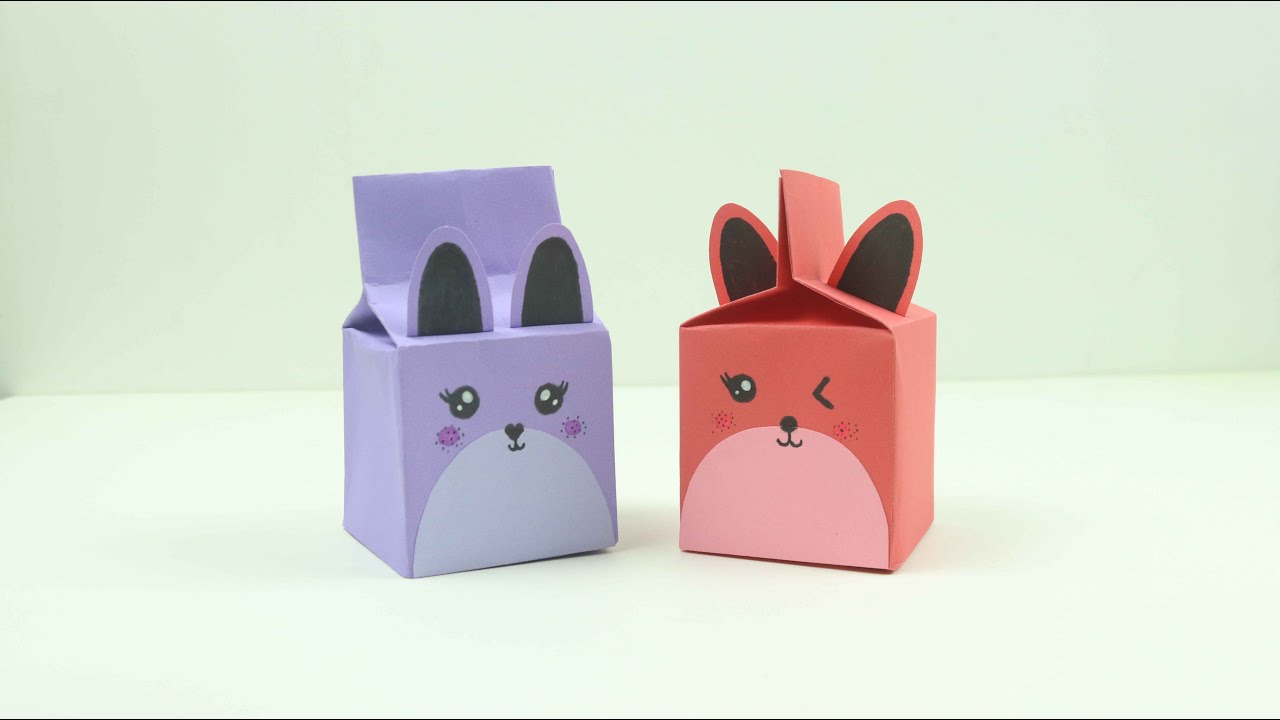 Origami Paper Milk Box | Paper Gift Box | DIY Paper Gift Box Making ...