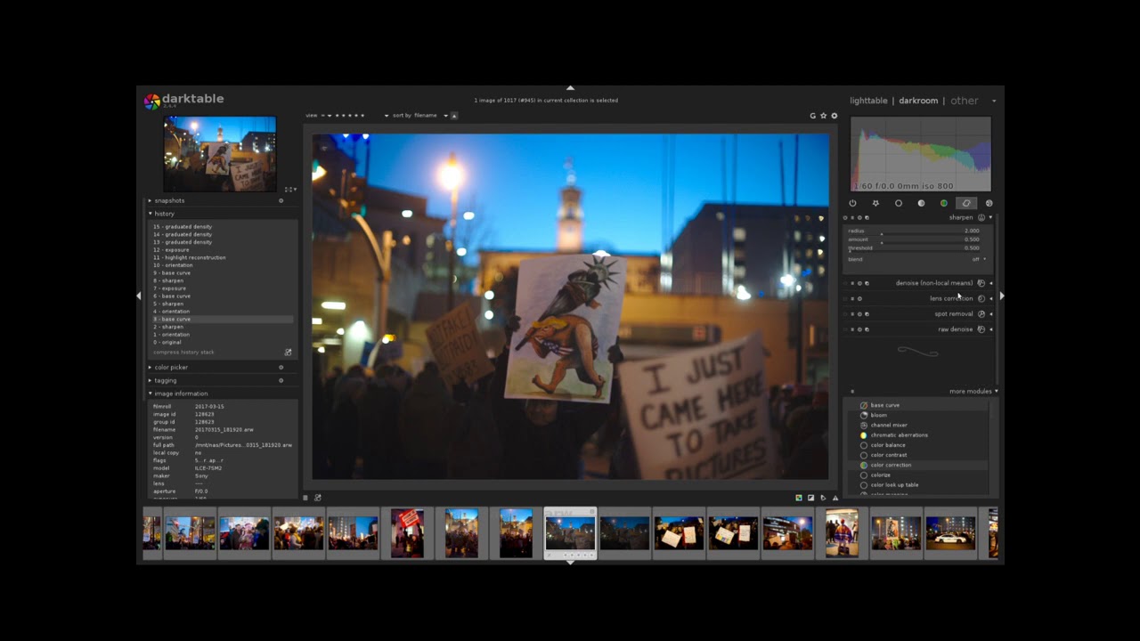 darktable/raw processing demo - YouTube