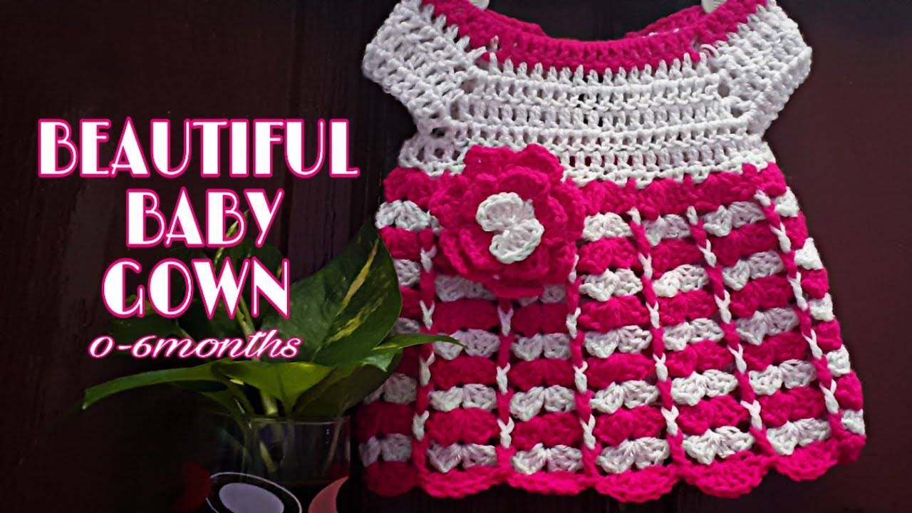 👗HOW TO CROCHET BABY DRESS| TUTORIAL👚 |CROCHET BABY GOWN|EASY PATTERN 0 ...