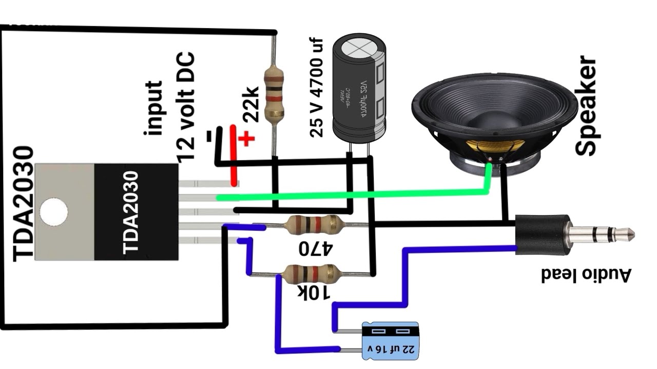 TDA 2030 ic Amplifier Circuit | Bass Amplifier - YouTube
