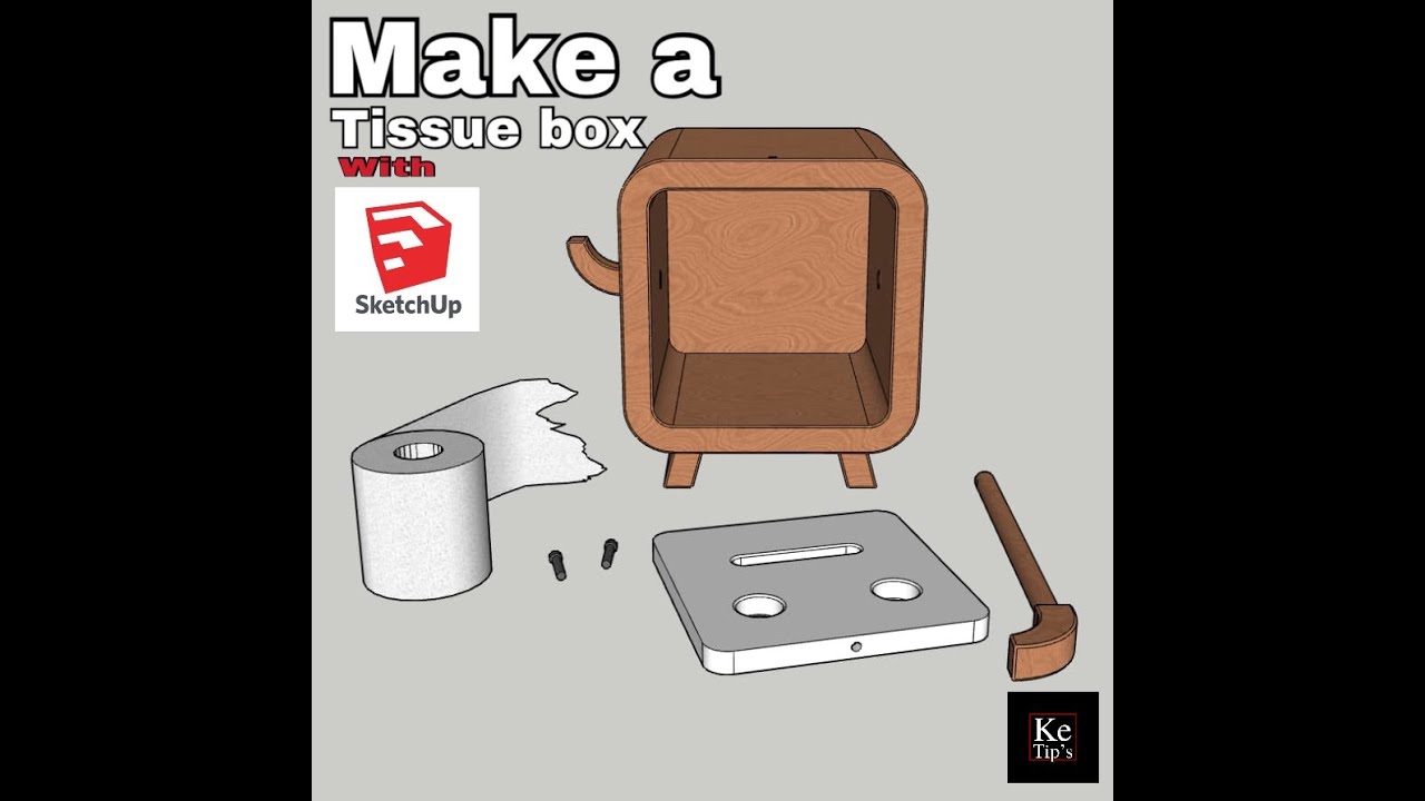 Tissue box character | SketchUp modeling - YouTube
