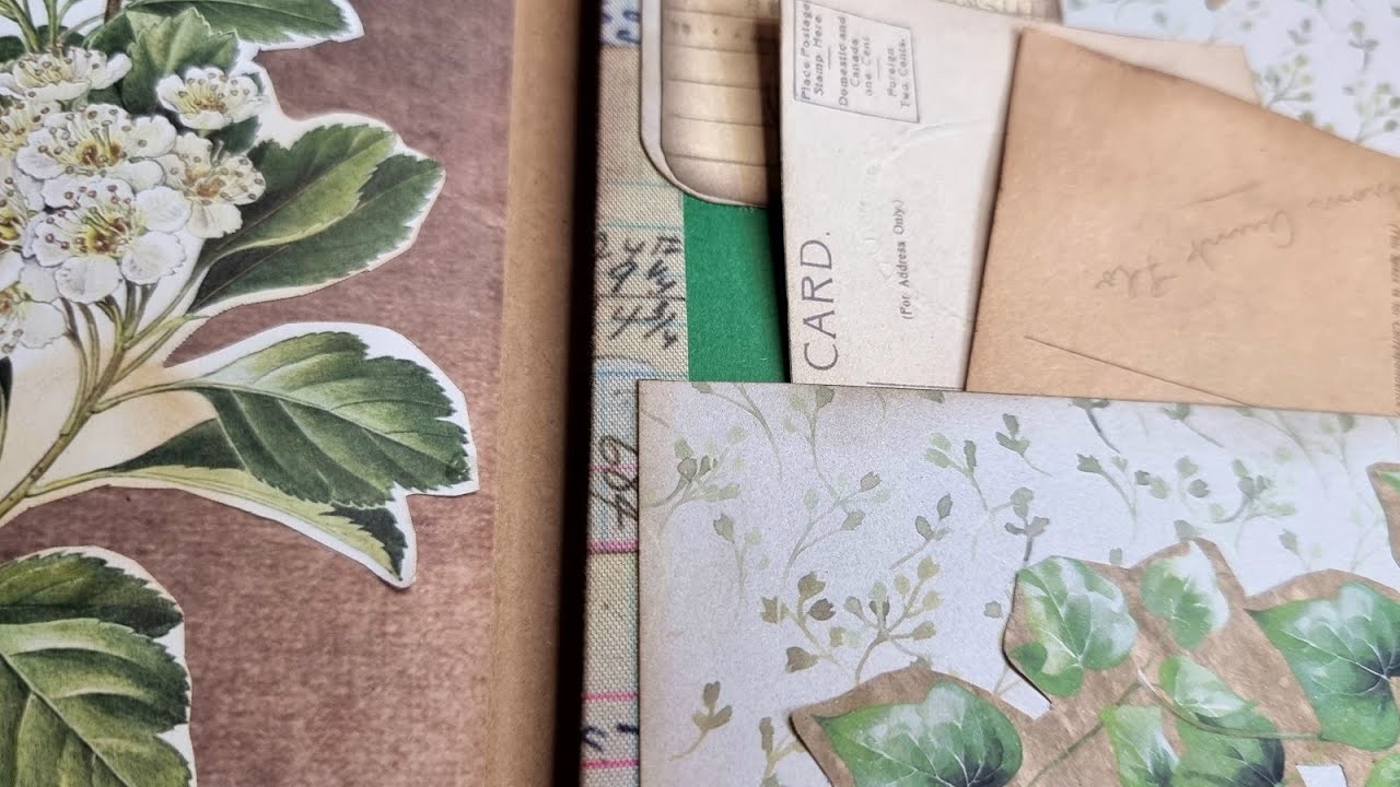 Journal with Removable Centre Pocket Pages - Botanical File Folder 3 ...