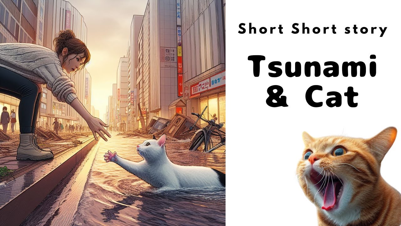 【🌊 Tsunami & Cat 🐱】 📖 Short short story 💕🐈 - YouTube