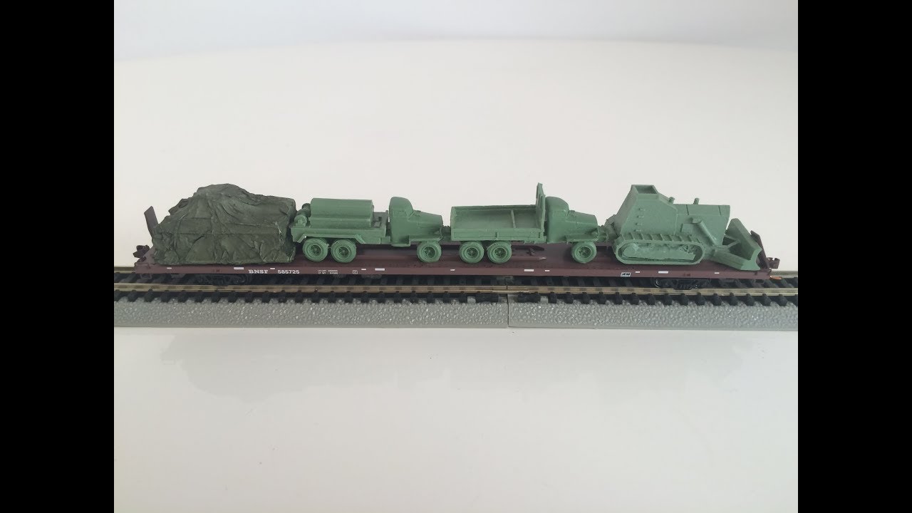 Micro Trains N Scale Model Train Rolling Stock - BNSF Military Army ...