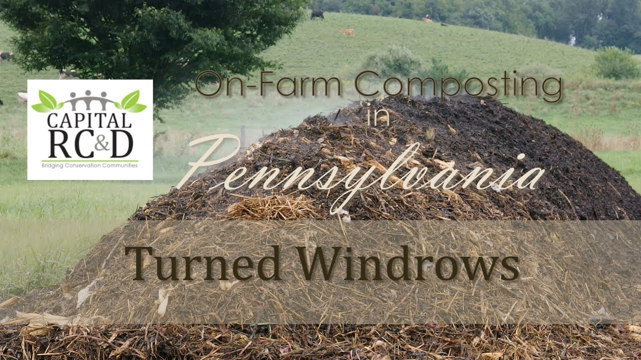 On-farm Composting in Pennsylvania; Turned Windrows - YouTube