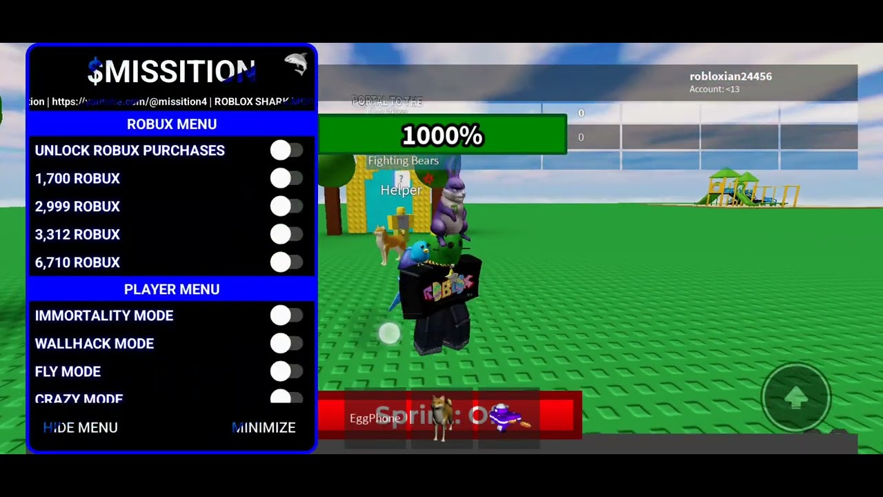 Playing Missition client mod menu roblox - YouTube